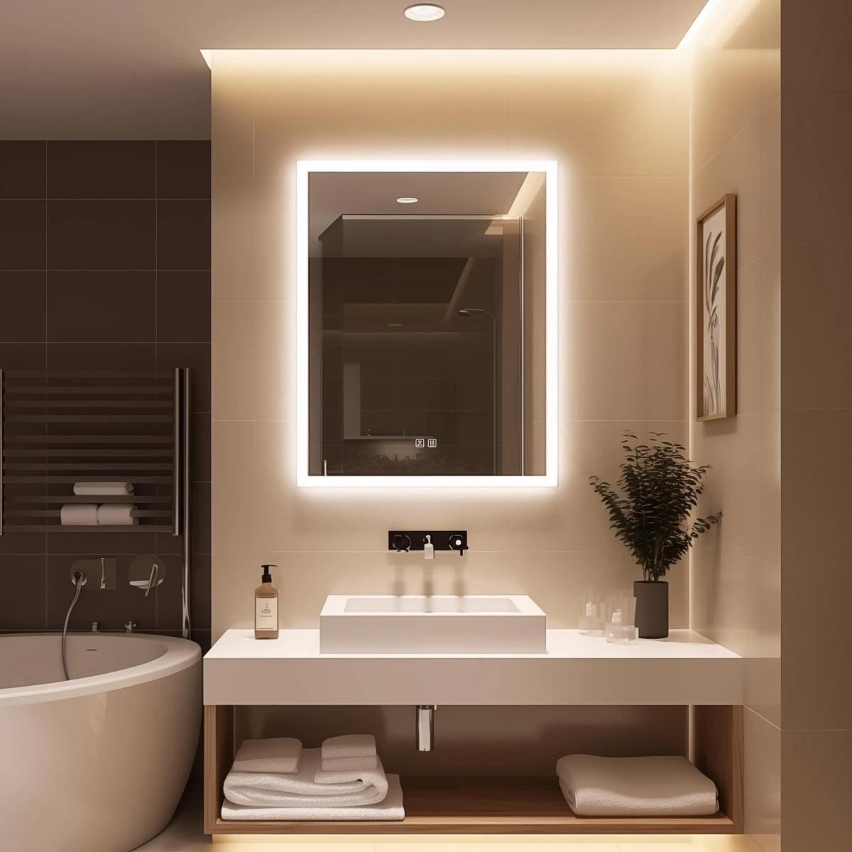 Rectangular LED Bathroom Mirrors