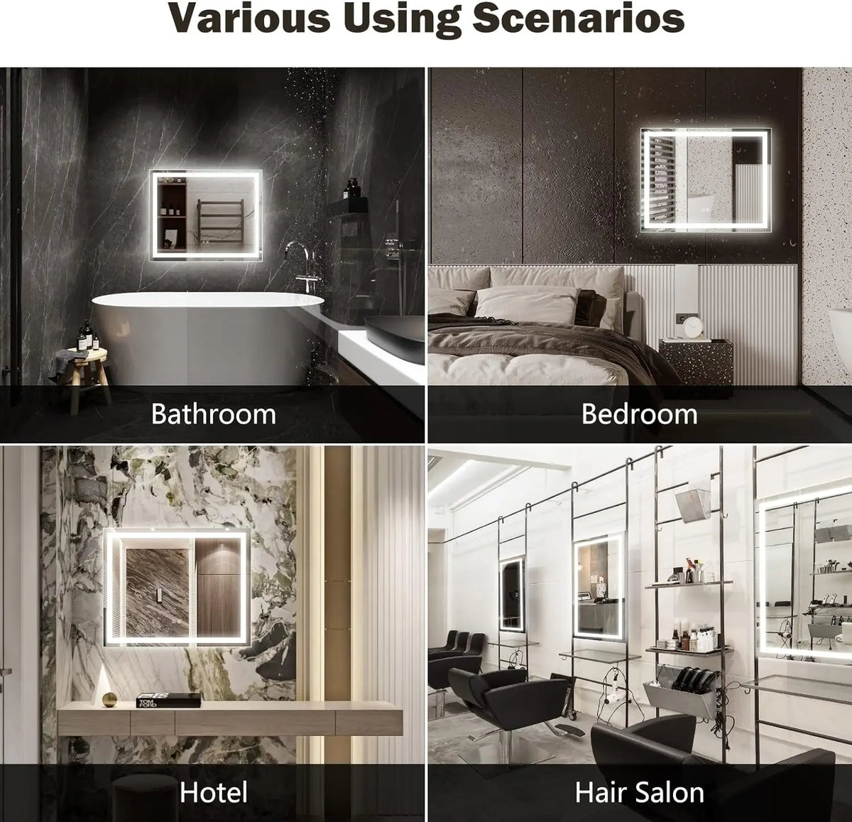 Standard Center Glow LED Bathroom Mirror